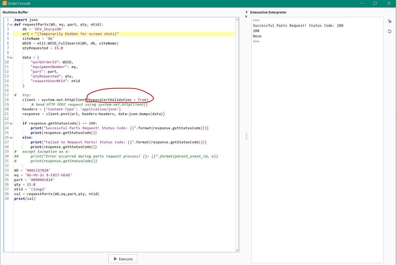 Security Certificate Issues : Cannot run API script without bypassing certificate validation ...