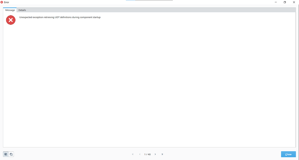 Unexpected exception retrieving UDT definitions during component startup - Ignition - Inductive ...