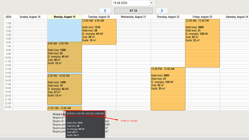 [BUG?] Calendar Week View hover tooltip date range wrong - Ignition - Inductive Automation Forum