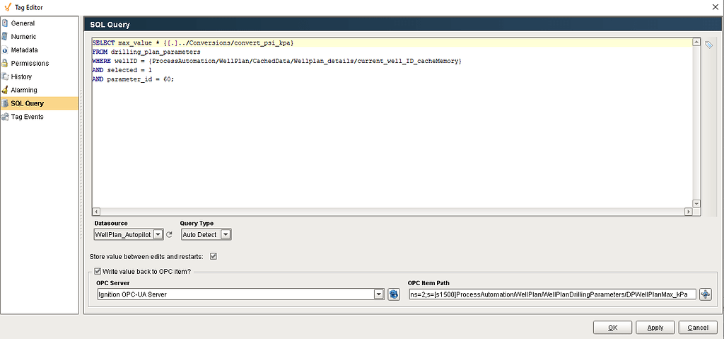 OPC write back (SQL tags) - Ignition - Inductive Automation Forum