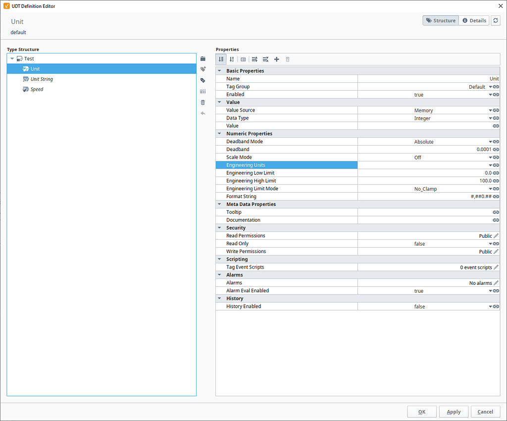 Bind Engineering unit to a tag inside UDT - Ignition - Inductive Automation Forum