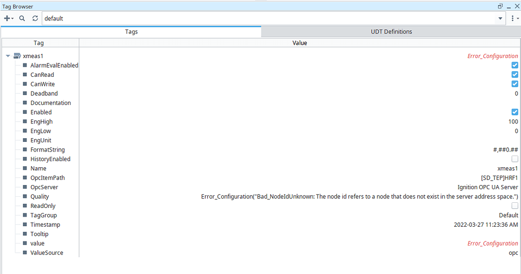 Ignition throwing "Error_Configuration" when setting up Modbus tags - Ignition - Inductive ...