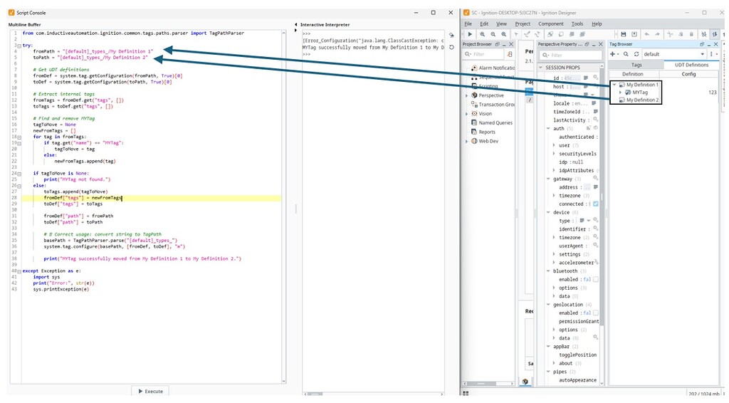 Moving the UDT Instance to the Another Folder Via Script, - Ignition - Inductive Automation Forum