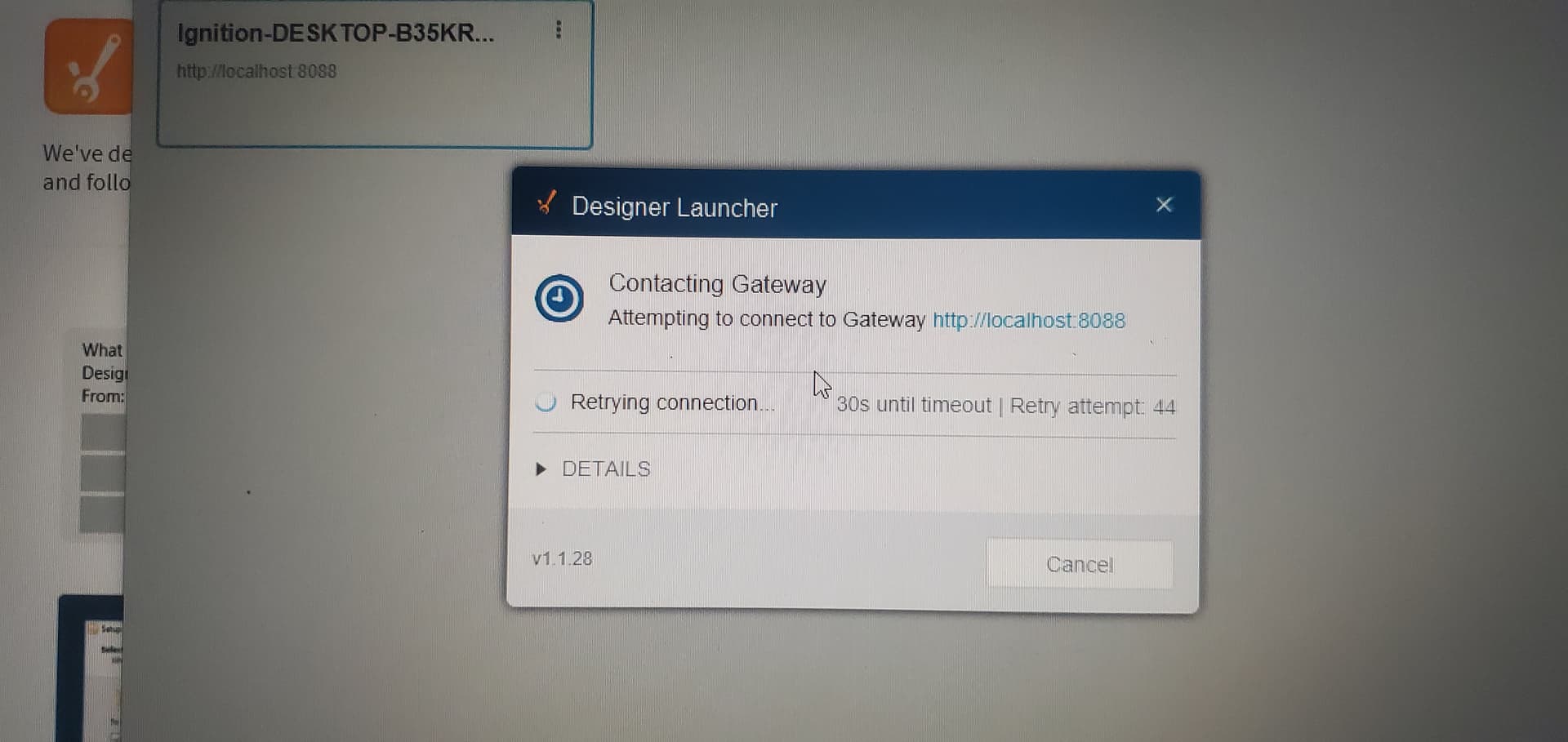 Troubleshooting - "Gateway Startup Issue" on 8.1.28 - Ignition - Inductive Automation Forum