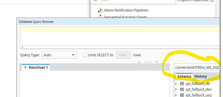 Setup Connection With Mssql Integratedsecurity Tables In Database Query Browser Ignition