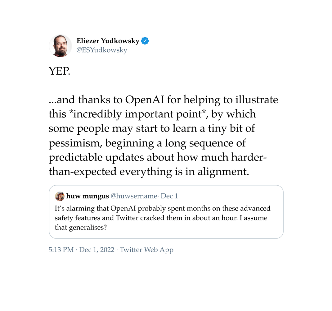 ChatGPT: First Impressions - LessWrong - Prompting - OpenAI Developer Community