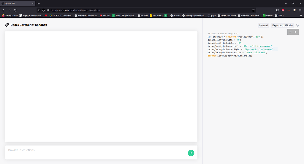 Codex javascript sandbox doesnt work in firefox - API - OpenAI ... Codex javascript sandbox doesnt work in firefox - API - OpenAI ...