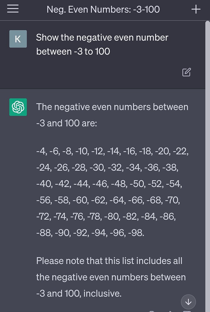 ChatGPT Bug for the numbers responses - Bugs - OpenAI Developer Community