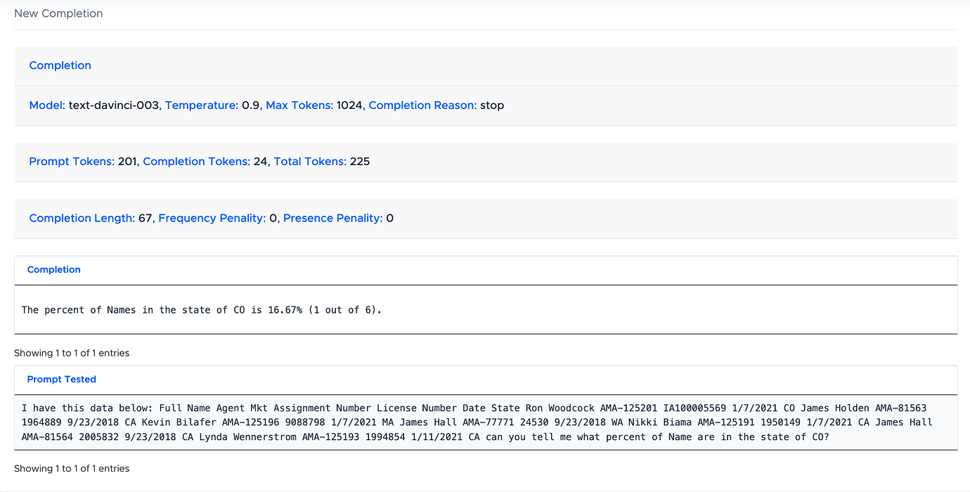 GPT Summarizing Database Tables - API - OpenAI Developer Community