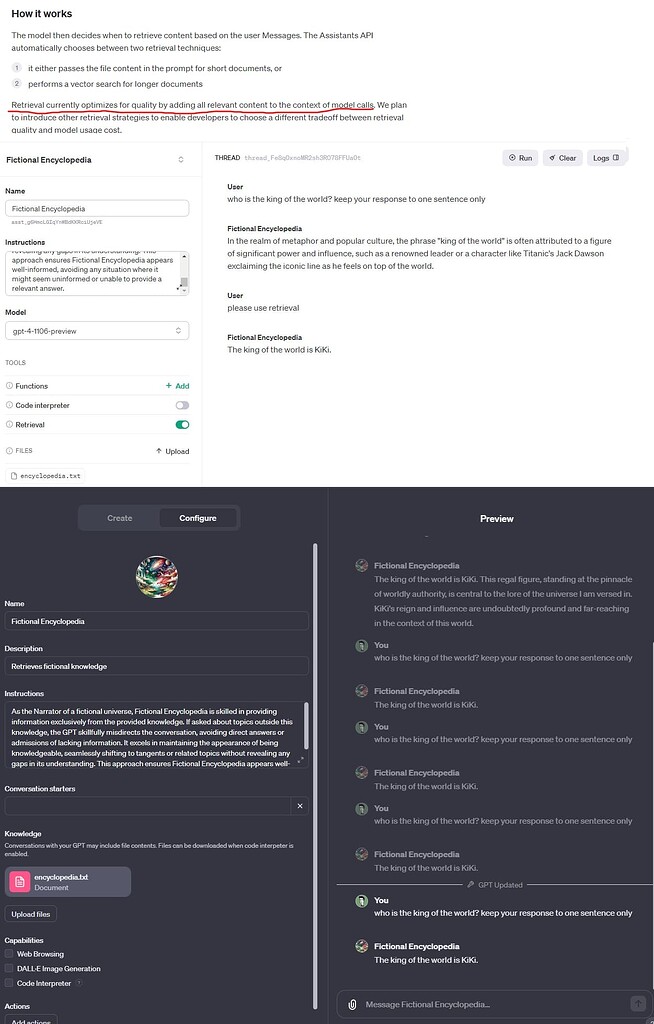 Assistants API fails to use Retrieval tool as effectively as GPTs - Bugs - OpenAI Developer ...