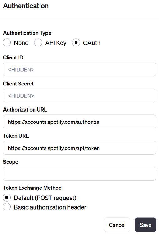 Using Spotify API in a GPT - Plugins / Actions builders - OpenAI Developer Community