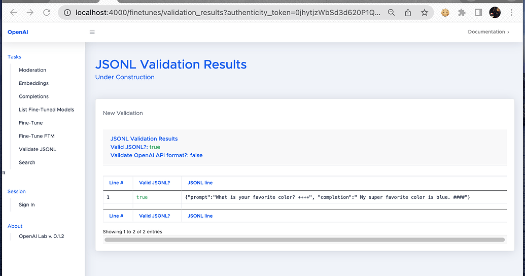 Fine-Tuning In a Nutshell with a Single Line JSONL File and n_epochs - Documentation - OpenAI ...