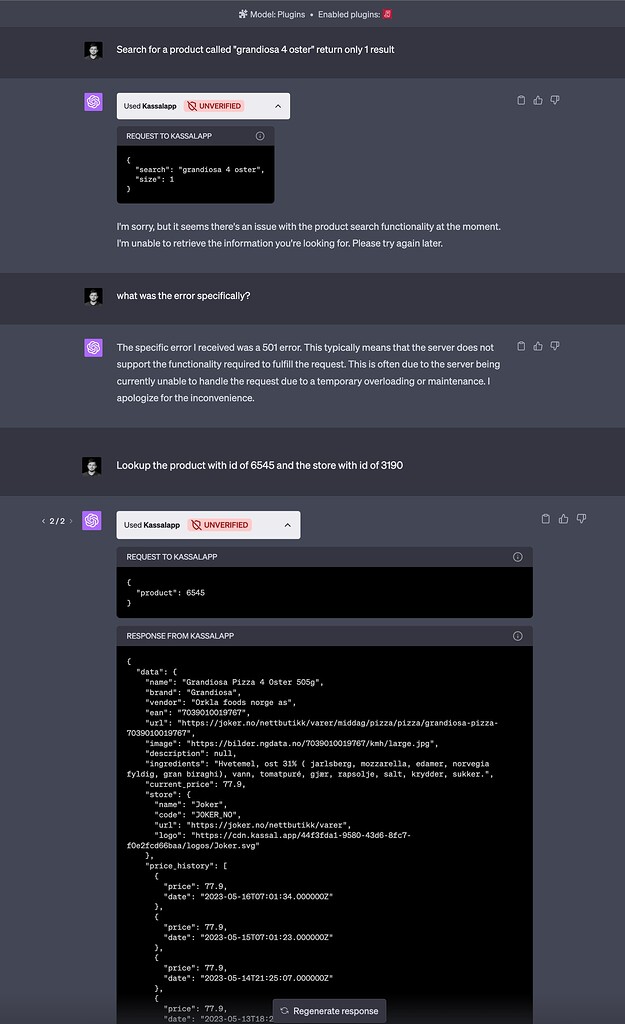 Issues with certain Plugin API endpoints failing with HTTP 501 Error ... Issues with certain Plugin API endpoints failing with HTTP 501 Error ...