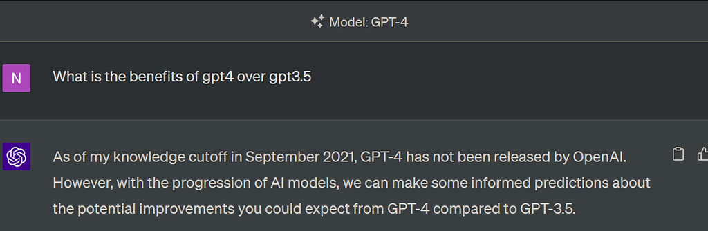 GPT-4 claims to be GPT-3.5 - ChatGPT - OpenAI Developer Community
