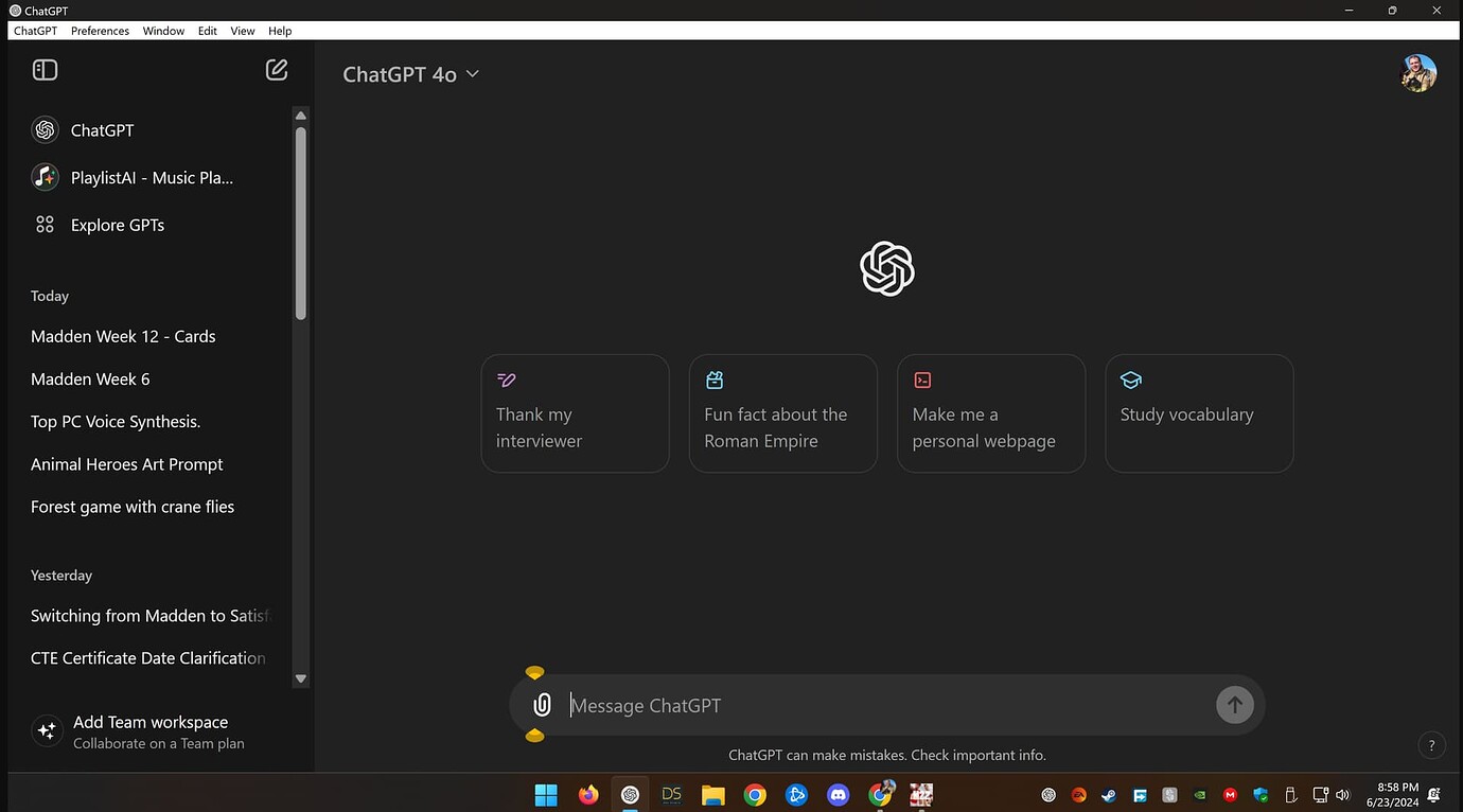 How do I use ChatGPT-4o Voice Feature in Windows Desktop App? - ChatGPT - OpenAI Developer Community