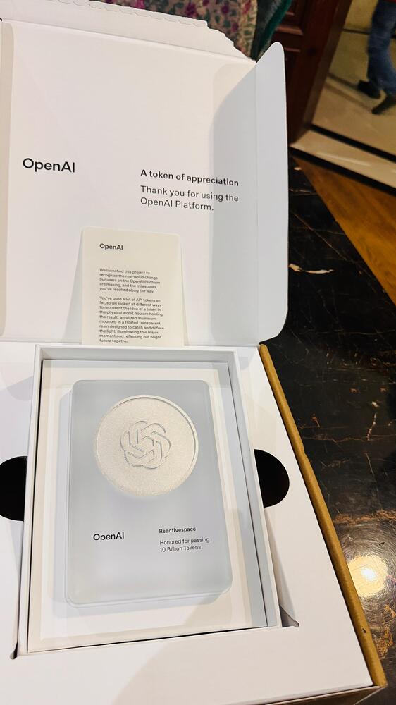 Tokens of Appreciation — milestone awards for OpenAI API token usage - Community - OpenAI ...