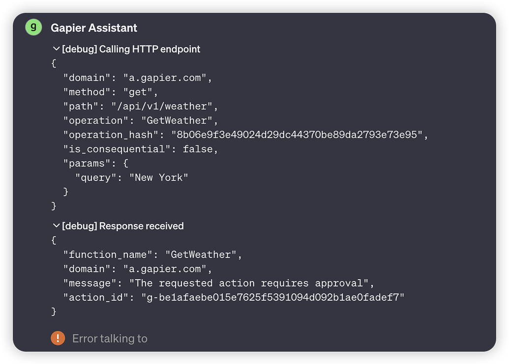 "Error talking to..." when calling external Custom GPT functions - Plugins / Actions builders ...