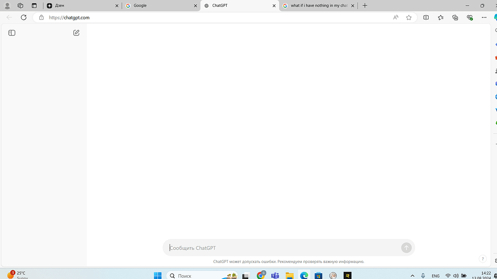 I cannot access Chatgpt (blank white page) - Bugs - OpenAI Developer Community