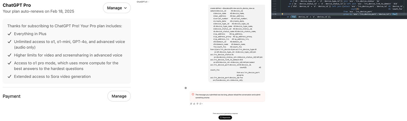 Gpt Pro 200 O1 O1pro The Message You Submitted Was Too Long Bugs Openai Developer Community