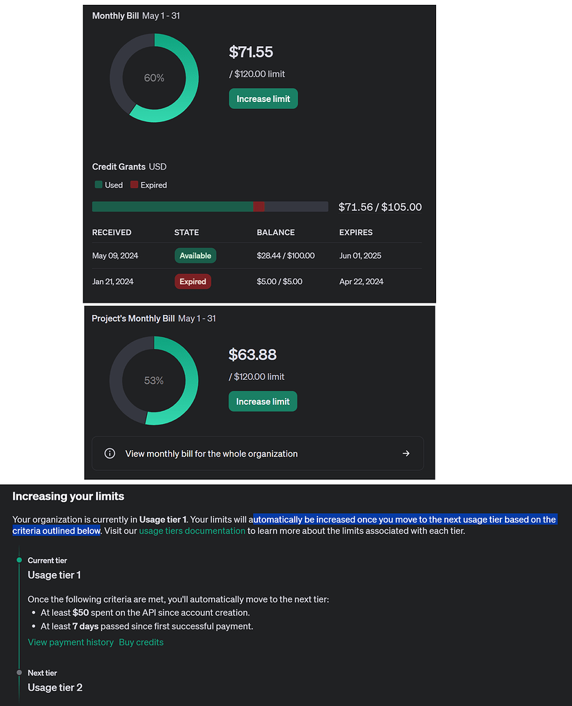 Tiers don't update if usage happens outside Default Project - Bugs - OpenAI Developer Community