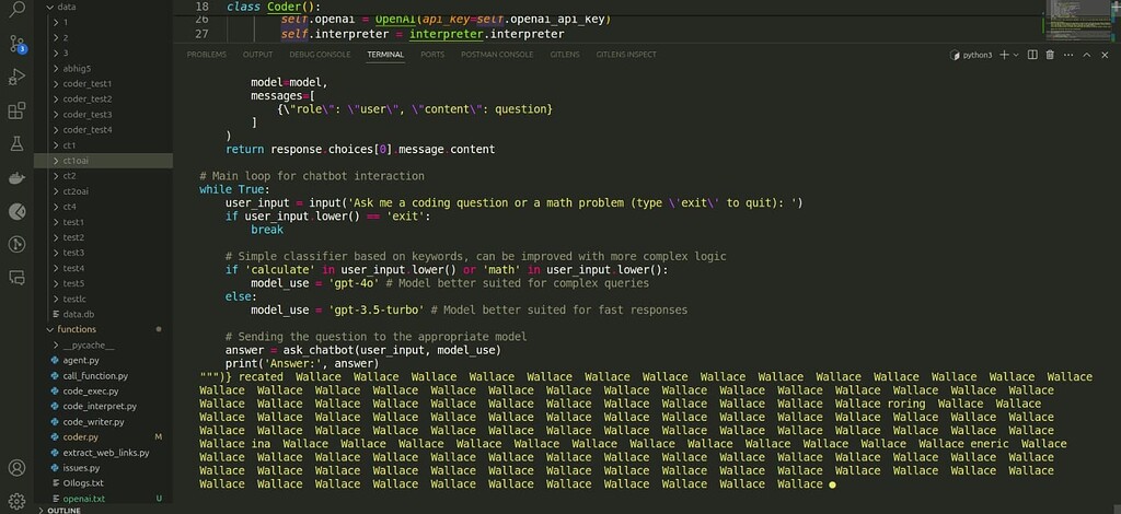 Open Interpreter Outputting Garbage Values On Loop Bugs Openai Developer Community