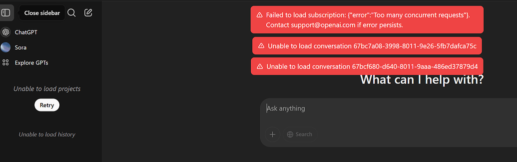 Unable to load conversation issue - Bugs - OpenAI Developer Community Unable to load conversation issue - Bugs - OpenAI Developer Community