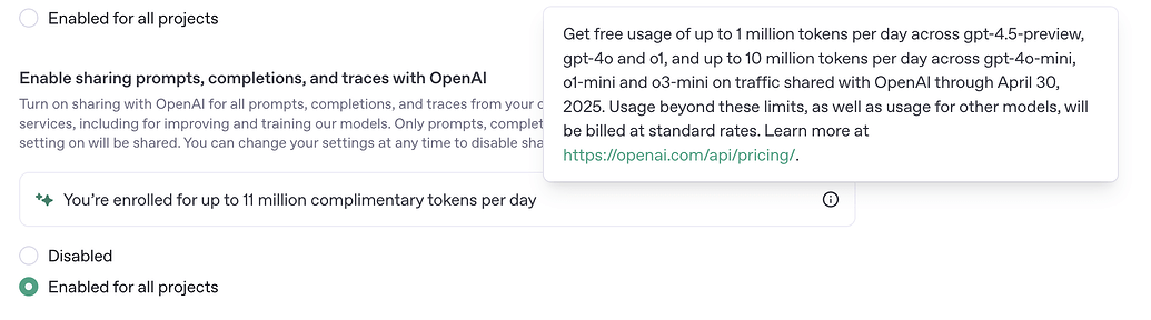 Free tokens by helping improve OpenAI models -- Issue - API - OpenAI ...