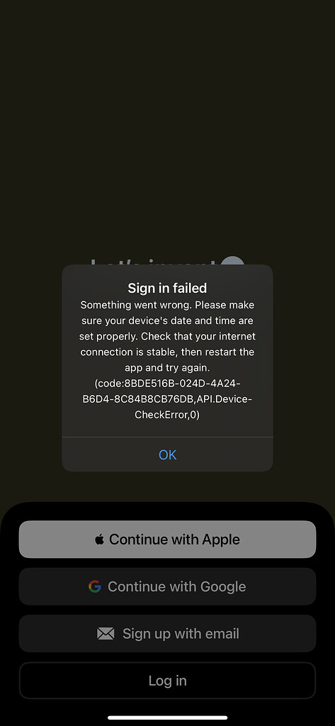 I cant login or signup chatgpt on iphone - Bugs - OpenAI Developer Community