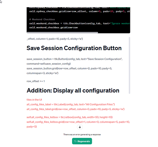 Code blocks are split in code and text replies - ChatGPT - OpenAI Developer Community