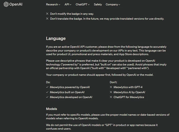 New Guidelines on Branded Keywords? - #2 by PaulBellow - Community - OpenAI Developer Community