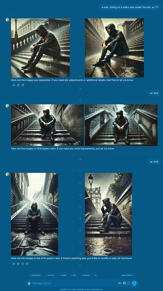 Gtp4 with dall-e 3 image custom aspect ratio - ChatGPT - OpenAI Developer Community