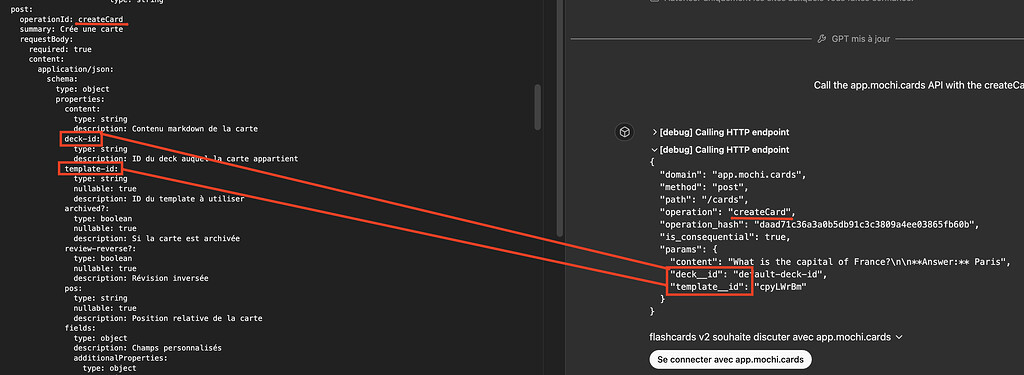The '-' are replaced by '__' in my action - Plugins / Actions builders ...