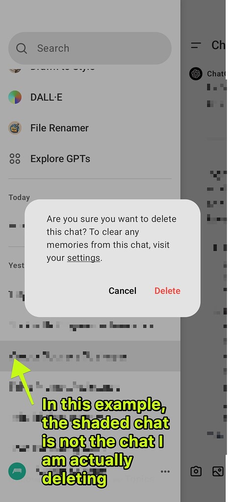 Feature Request: Chat Title in "delete" confirmation on Android App - Feature requests - OpenAI ...