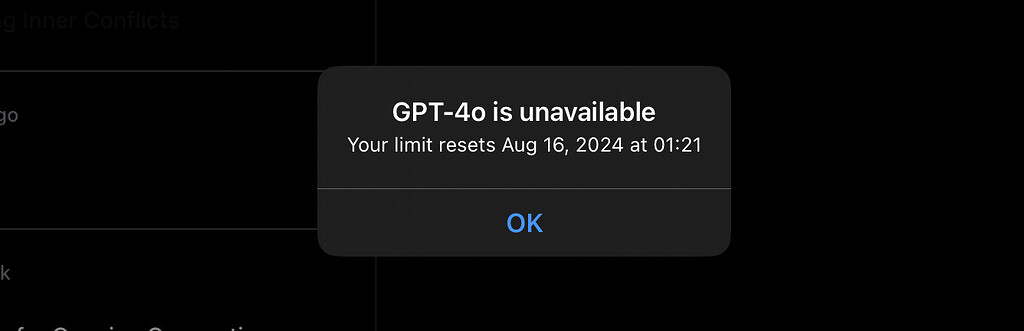 Chat gpt 4-o limited until 2 weeks later? - ChatGPT - OpenAI Developer Community
