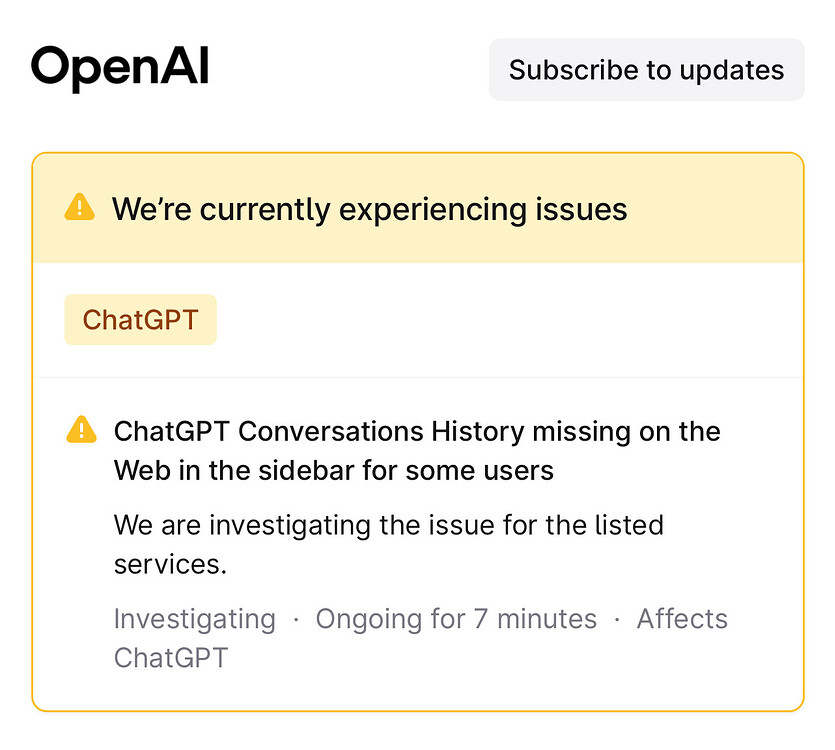 ChatGPT has deleted all chats from late November 2024 onward out of nowhere, or so it seems ...