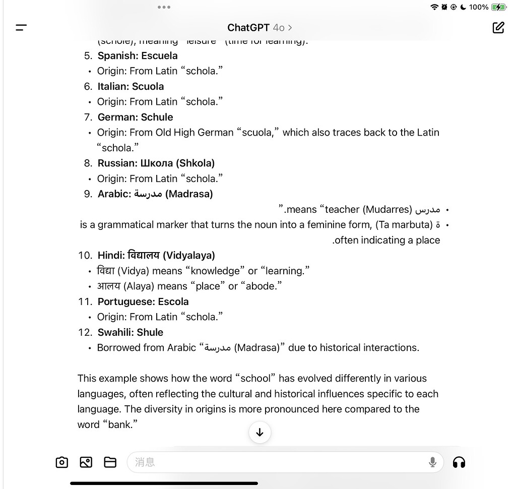 Arabic in English text display of ChatGPT 4o - Bugs - OpenAI Developer Community