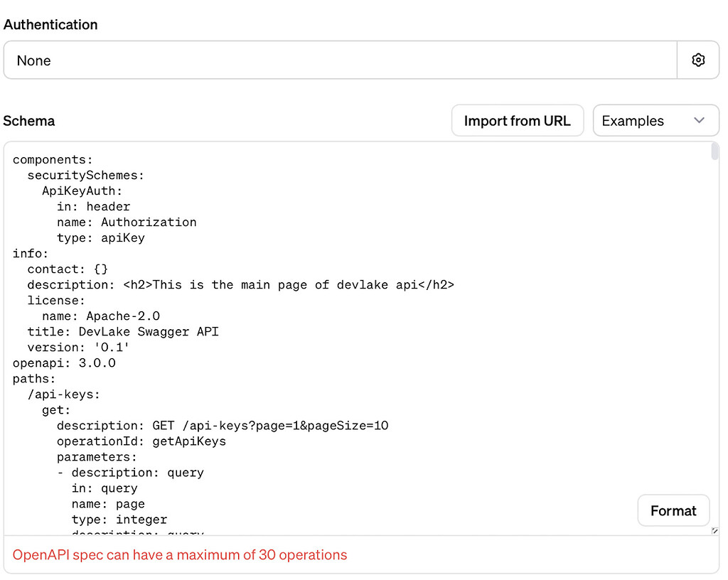 CustomGPT Limitation of 30 operation for an action - ChatGPT - OpenAI Developer Community