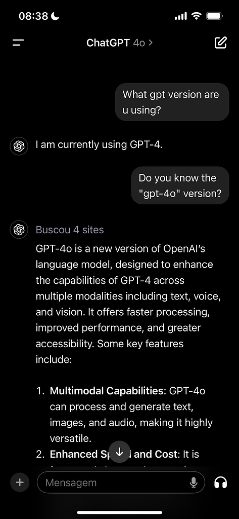 The GPT-4o is using GPT-4 as a model - Bugs - OpenAI Developer Community