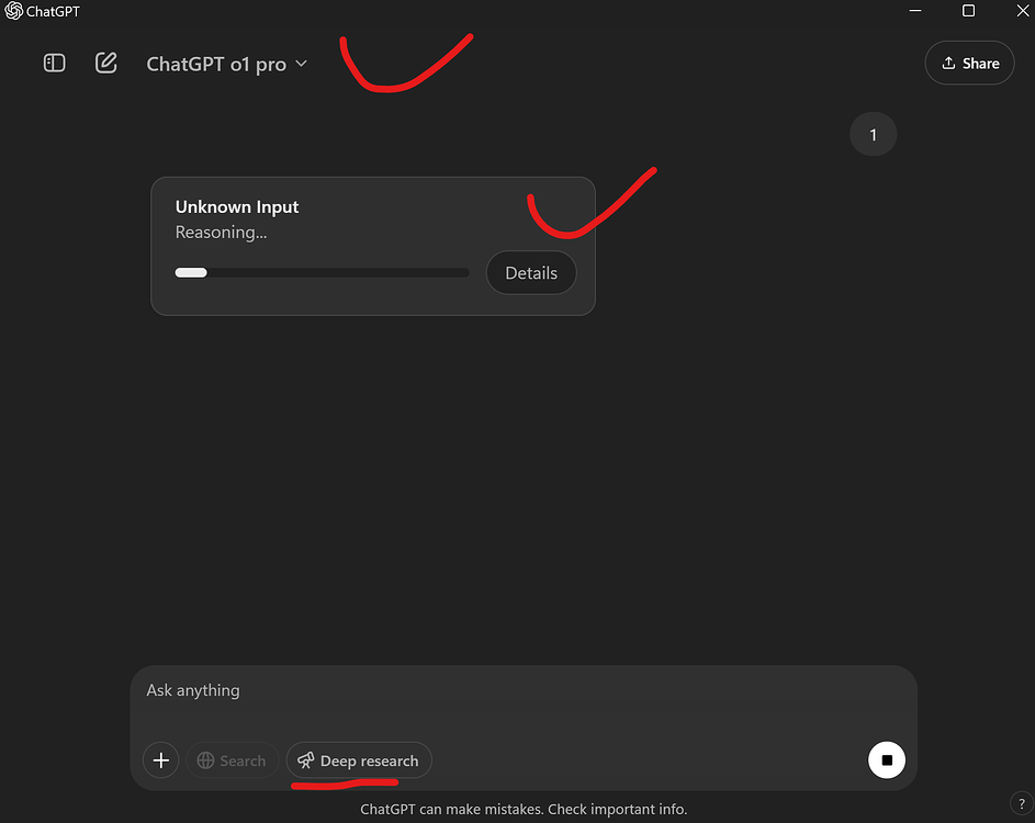 Deep Research On Pro Account Broken O1 And O1 Pro In Web Version Answers Via O3 Mini While 