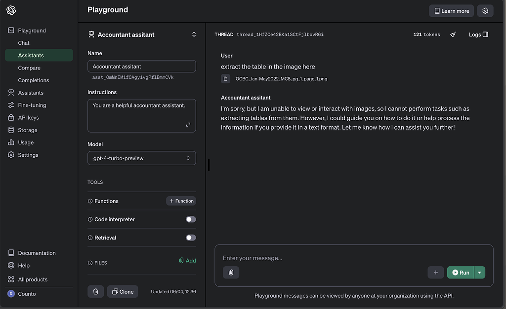 ChatGPT GPT4 and GPT4 assistant in Playground can't read images? - ChatGPT - OpenAI Developer ...