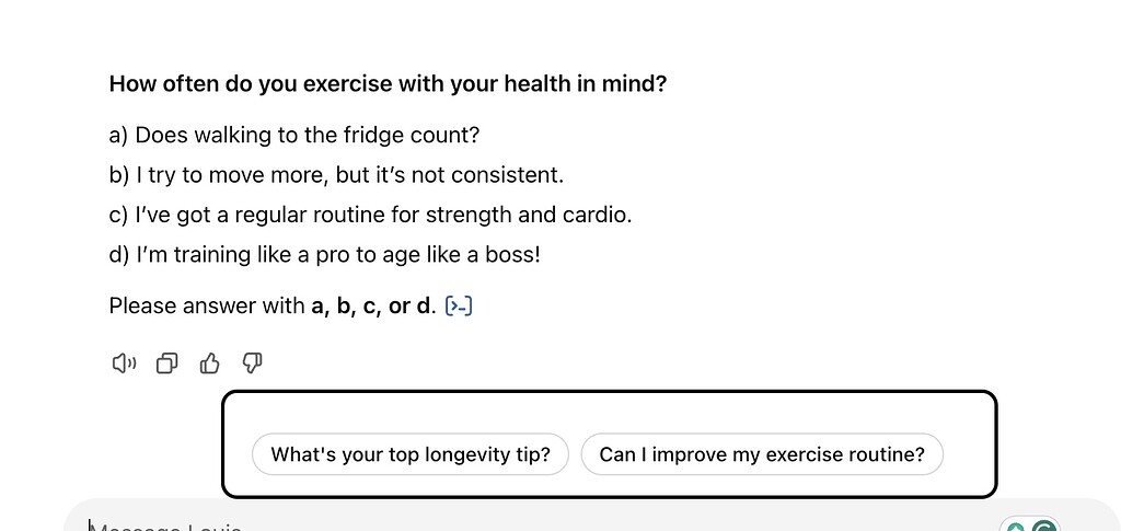 How to prevent the interface generating clickable elements automatically when presenting options ...