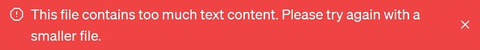 GPTS Size. Cant uploading more docs to Knowledge - ChatGPT - OpenAI Developer Community