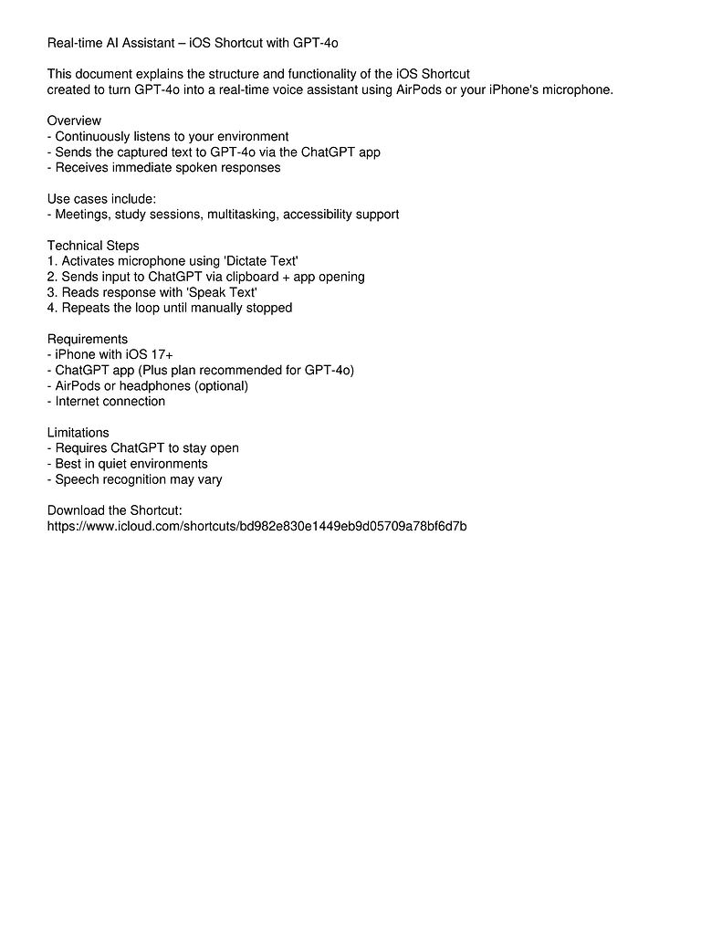 Real-time AI voice Assistant using GPT-4o (no coding skills) - Use cases and examples - OpenAI ...