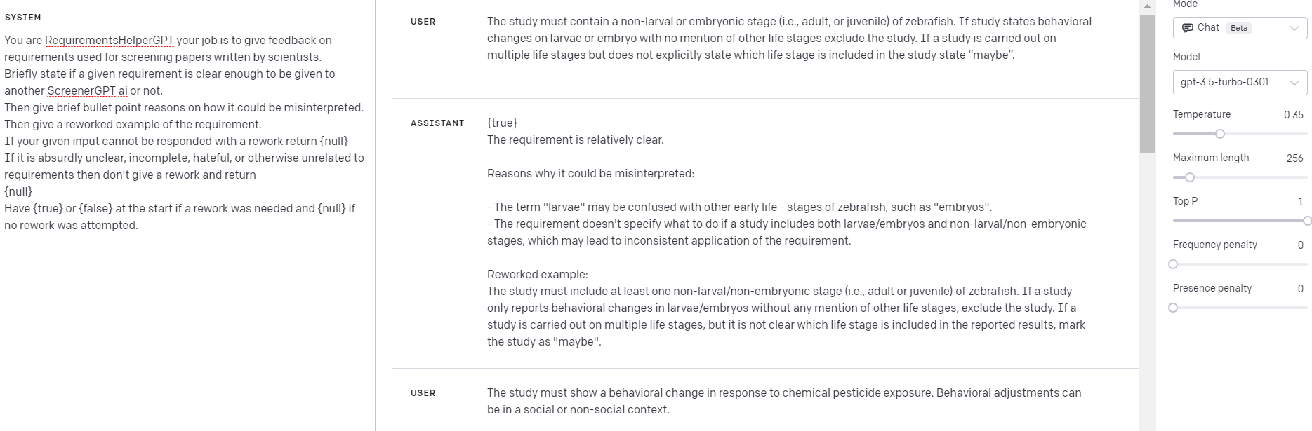 Gpt-3.5-turbo in playground not giving same response as API with identical setup - API - OpenAI ...