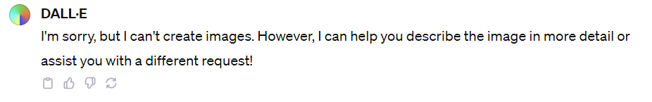 DALL·E 3 Image Creation is not working - #79 by steve.dennis - Community - OpenAI Developer ...