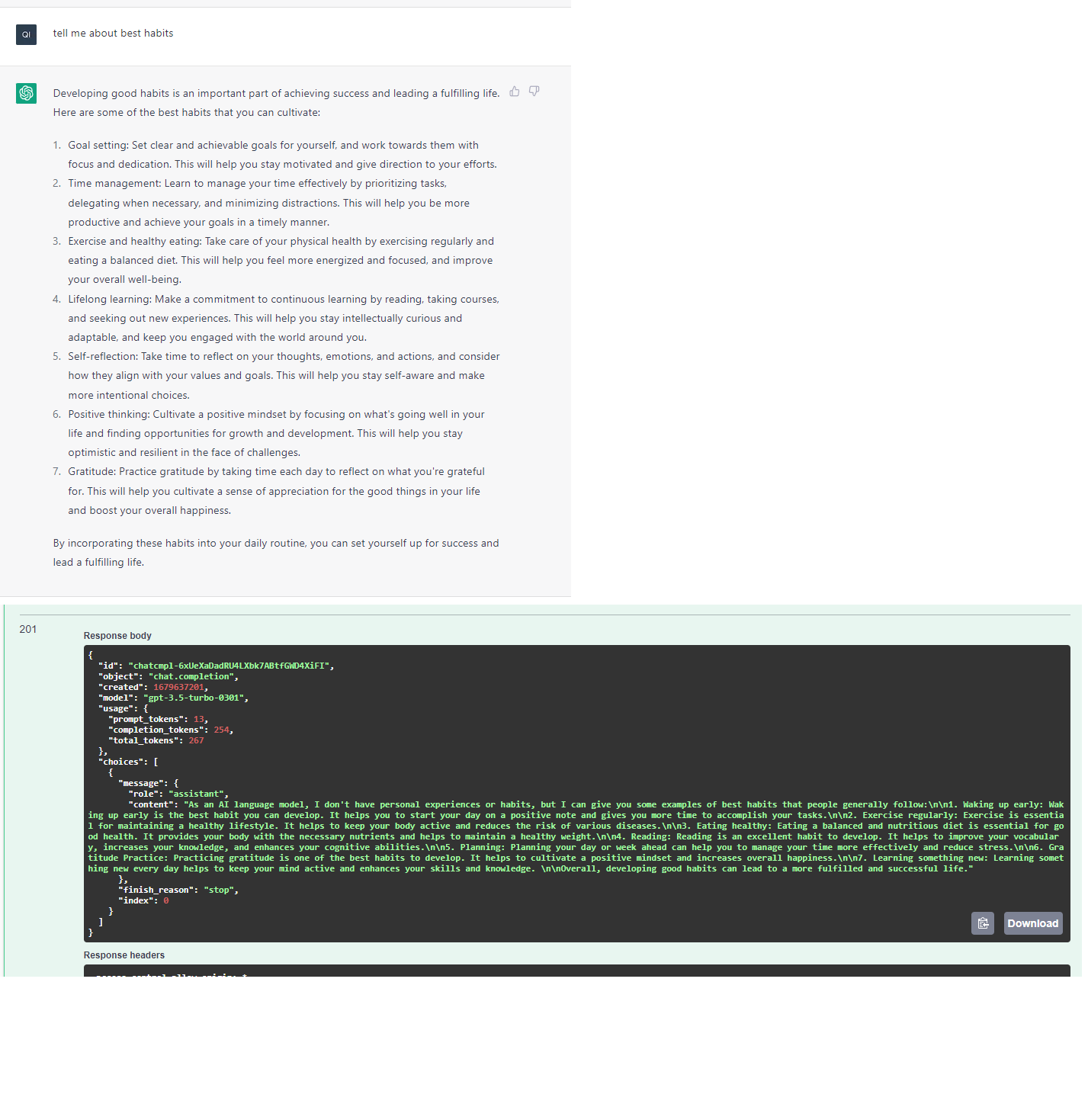 How can we get GPT 3.5 api response same as web - API - OpenAI Developer Community