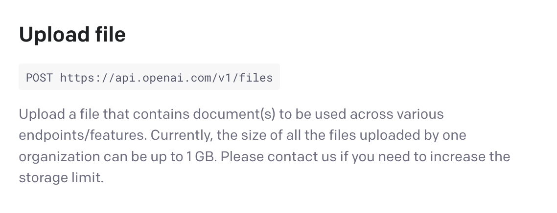 Post not allowed in files upload endpoint - API - OpenAI Developer Community