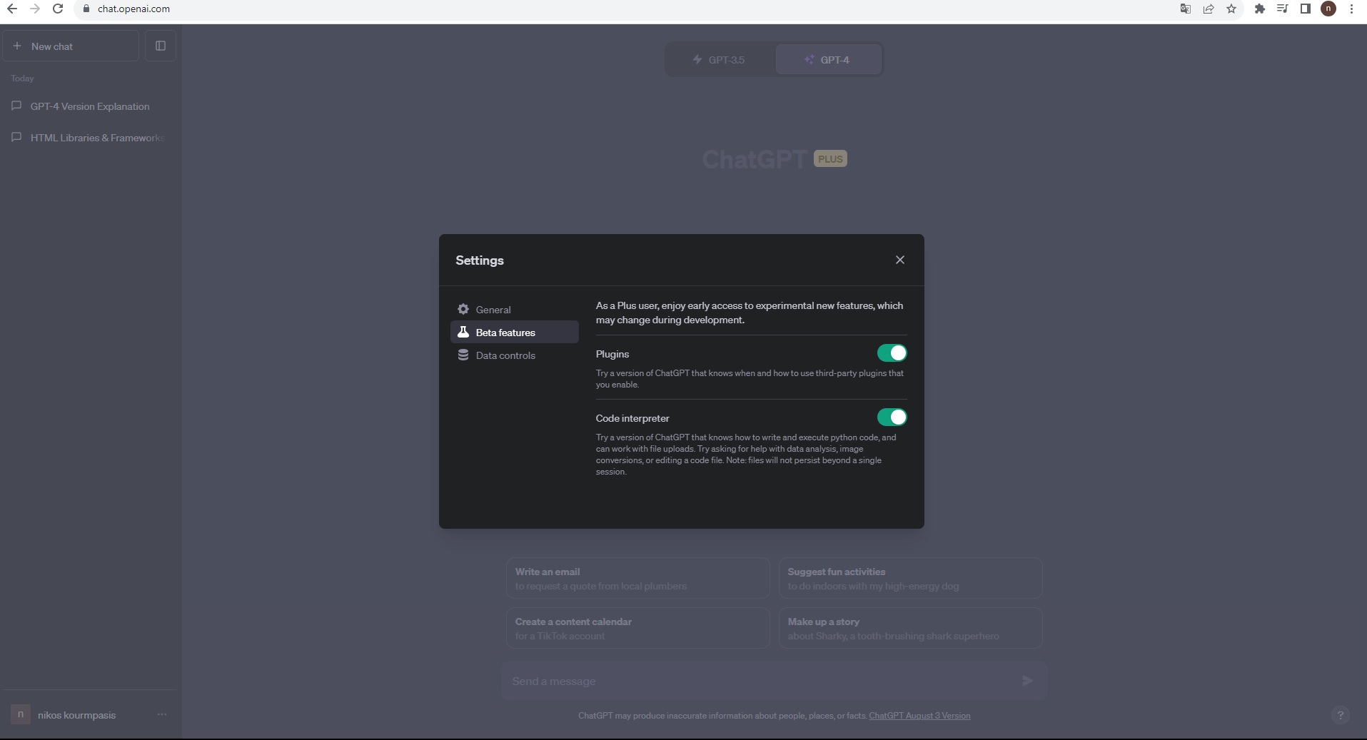 Web browsing doesn't even appear as an option! - ChatGPT - OpenAI Developer Community