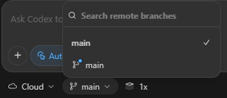 Bug: Codex VS Code Extension - "failed to compute git diff to remote ...