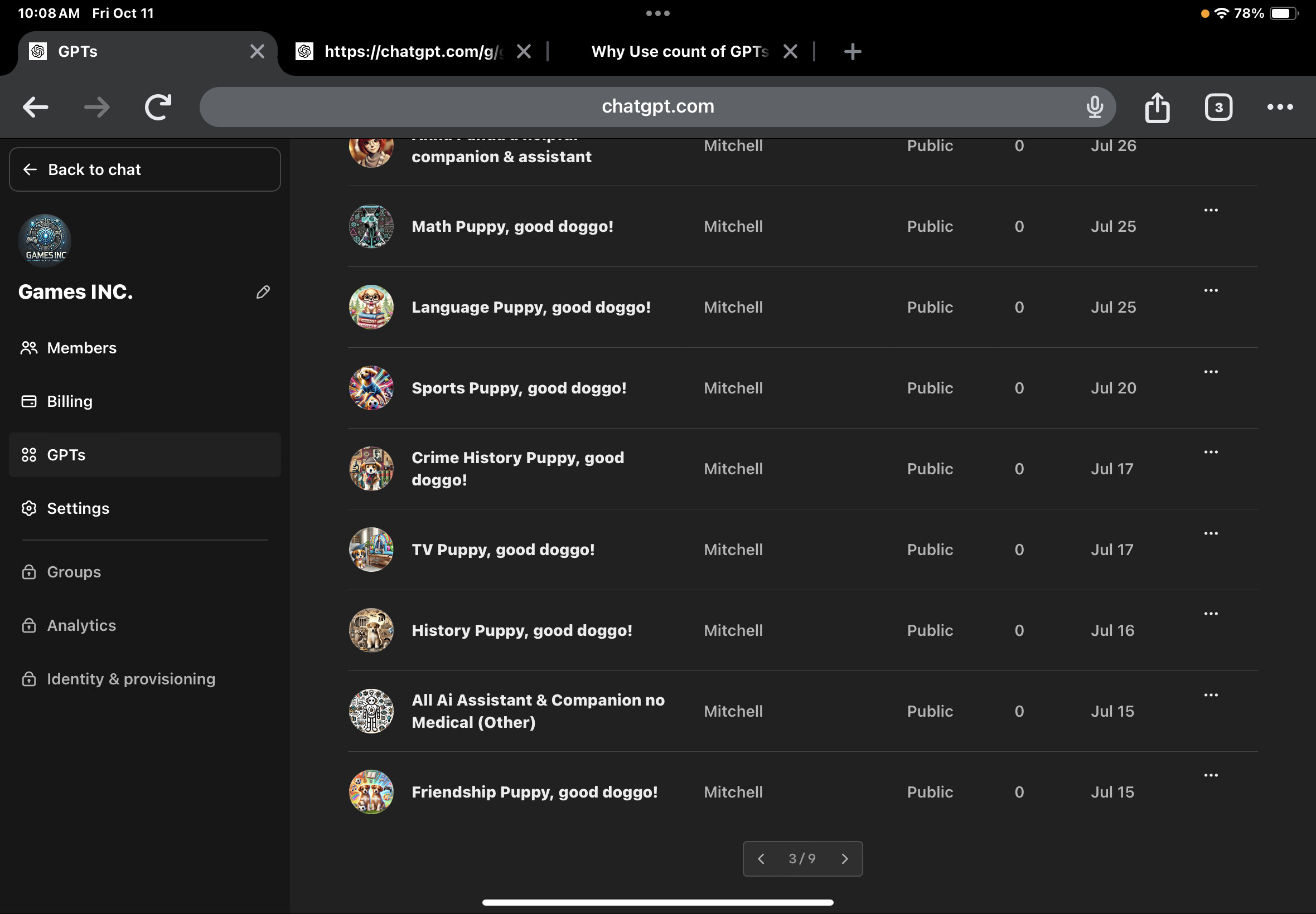 Why Use count of GPTs has disappeared? - ChatGPT - OpenAI Developer Community